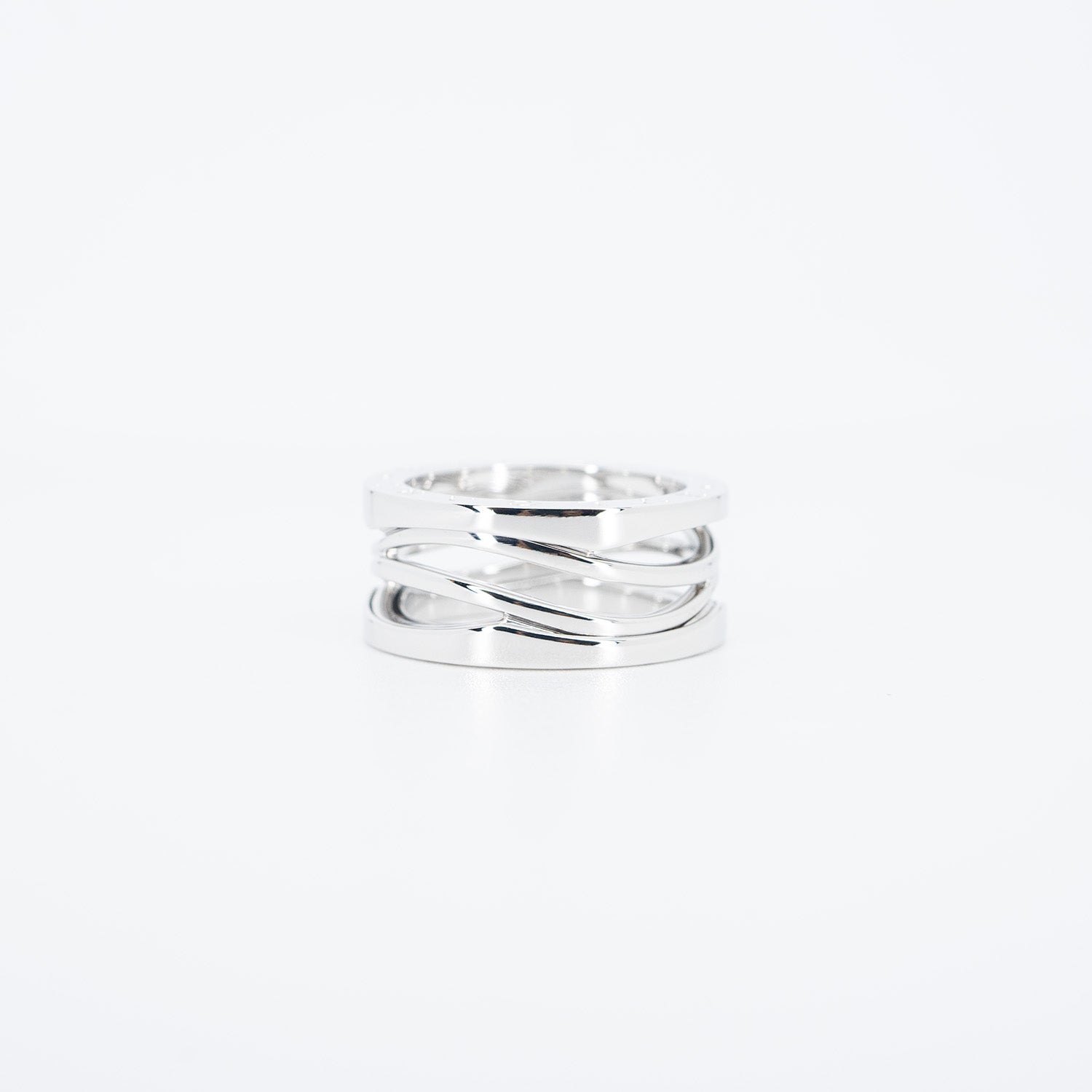 แหวน Bvlgari B.zero1 Design Legend 3band Ring 18K White Gold Size 52 ...